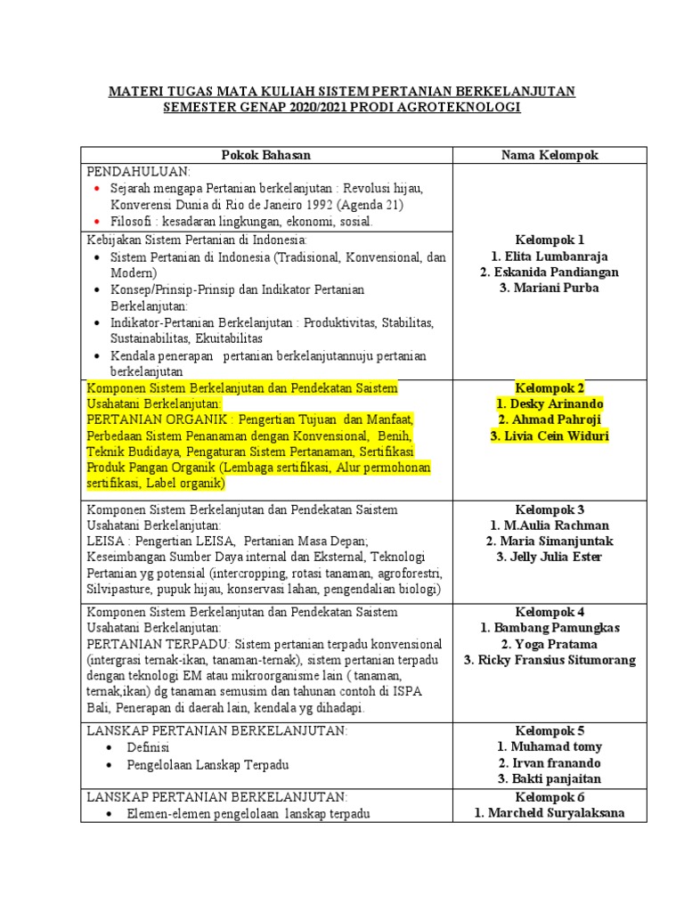 Materi Tugas Spb. Kls C Genap 2020-2021 Edit | PDF