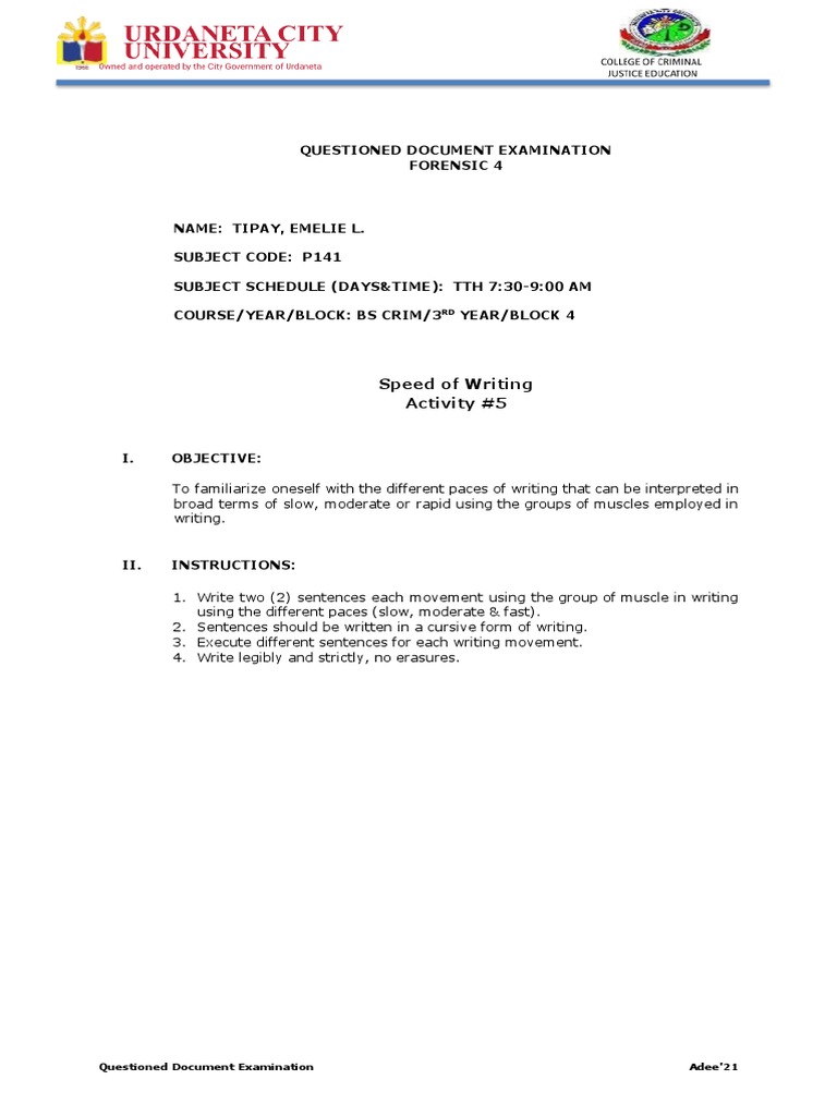 Analyzing Handwriting Speed and Muscle Movement Through Controlled ...