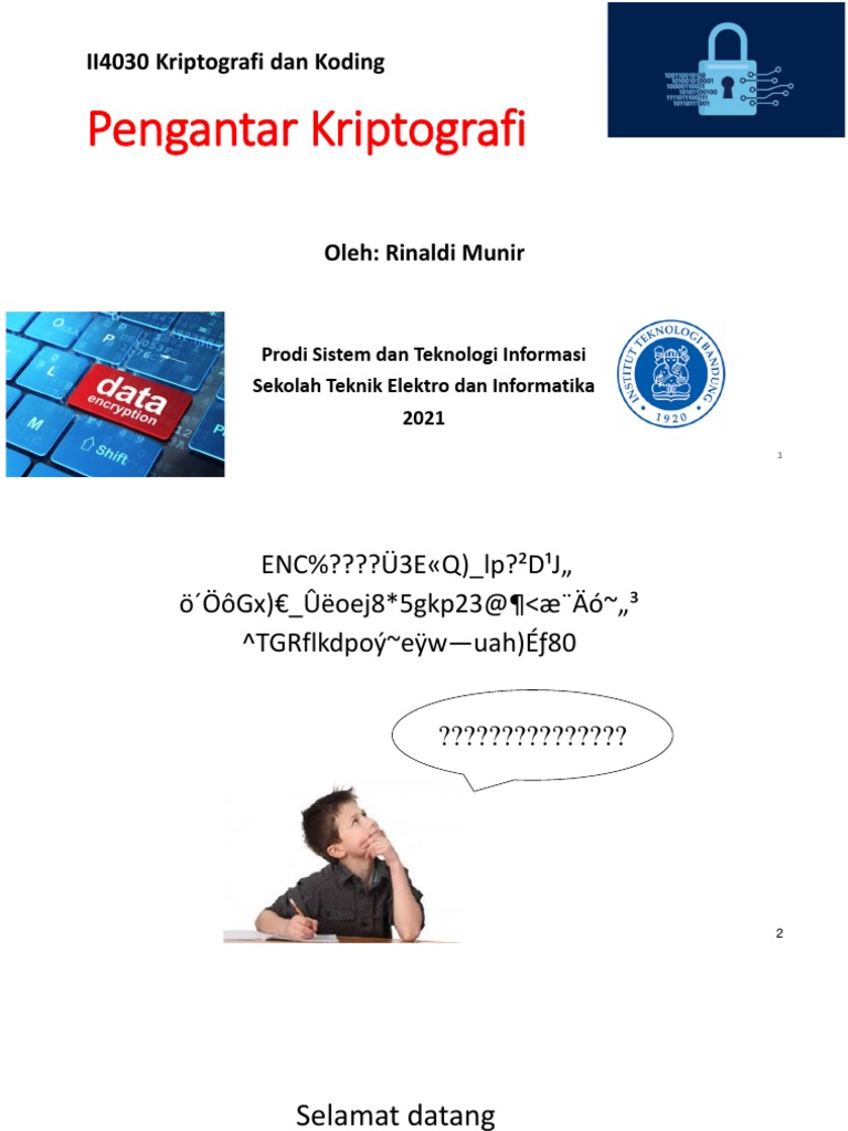Pengantar Kriptografi STI (2021) | PDF