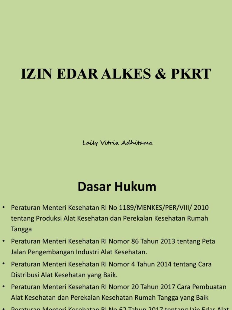 Panduan Izin Edar Alat Kesehatan di RI | PDF