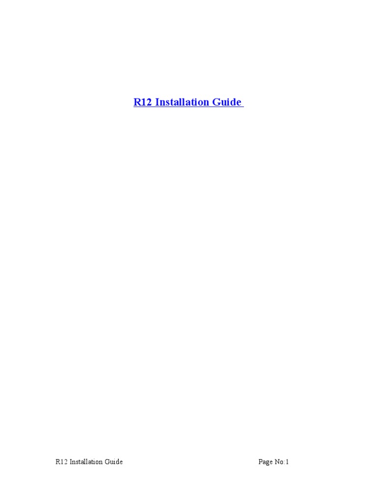 R12 Installation Guide | PDF | Oracle Database | Linux