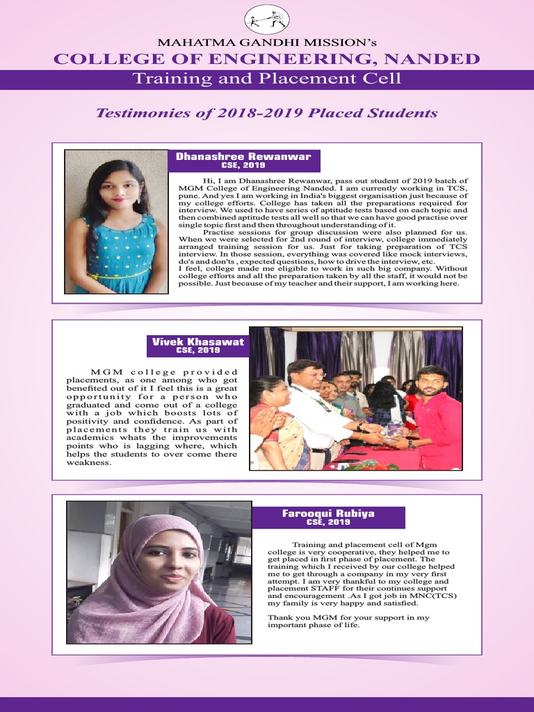 Testimony Posters 1 | PDF | Mentorship | Human Nature