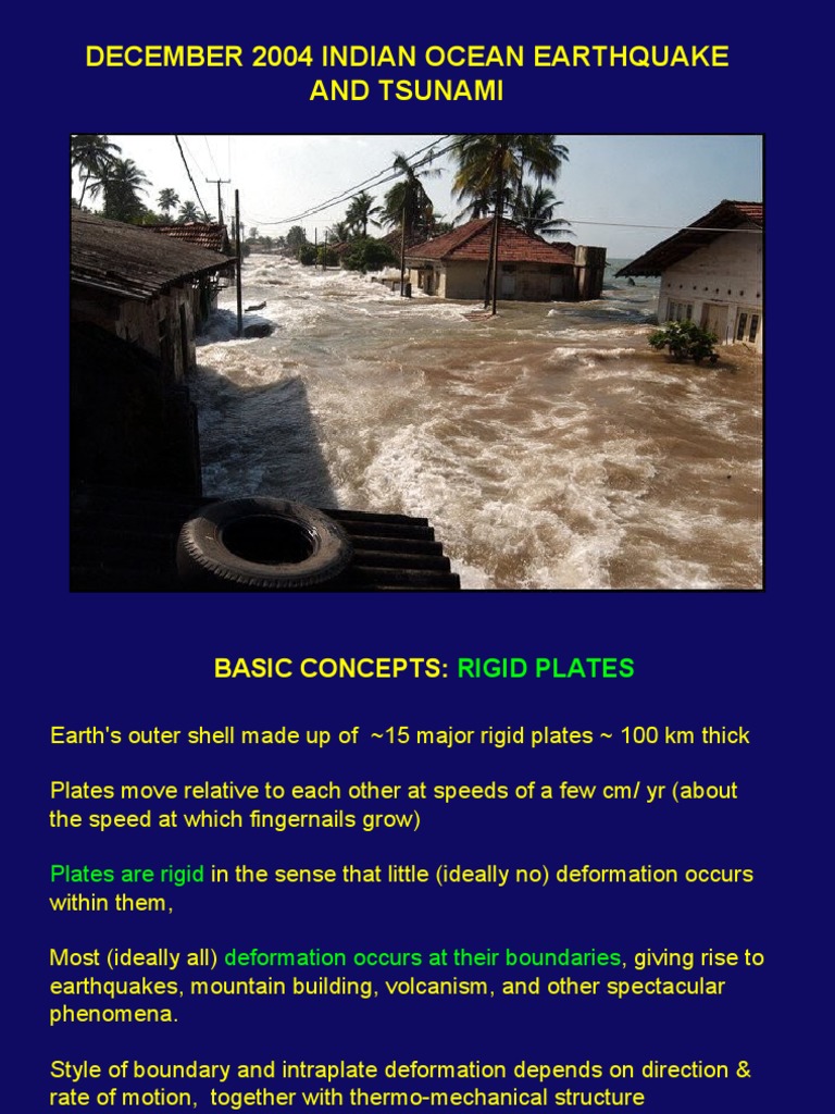 December 2004 Indian Ocean Earthquake and Tsunami | PDF | Plate ...