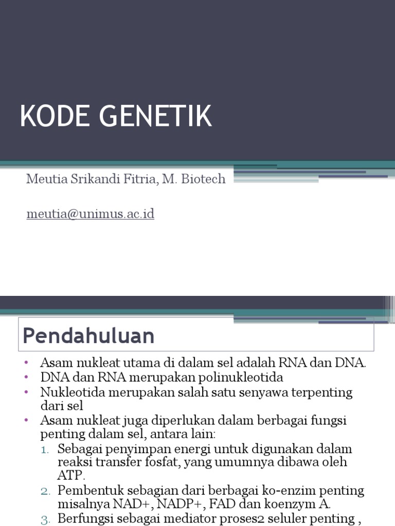 Kode Genetik | PDF