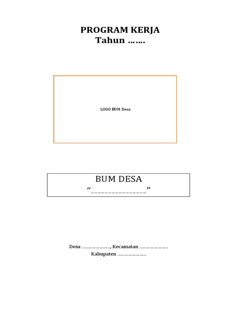 Program Kerja BUM Kam | PDF