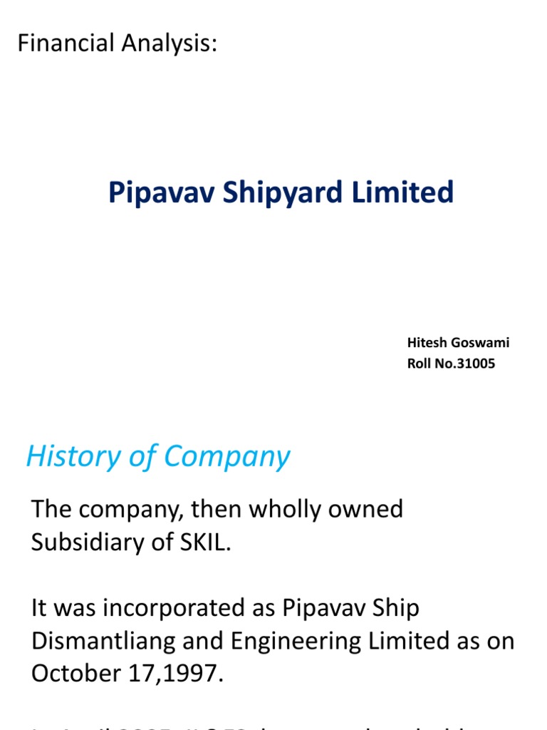 Pipavav Shipyard Limited | PDF | Working Capital | Investing