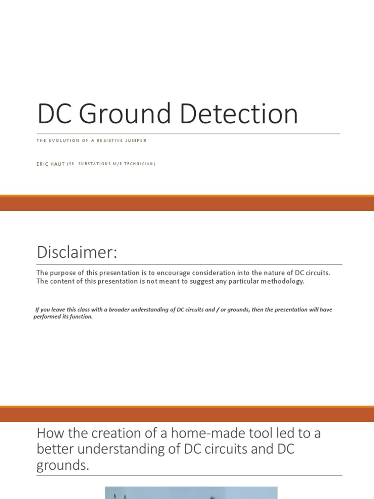 DC Ground Detection: The Evolution of A Resistive Jumper | PDF