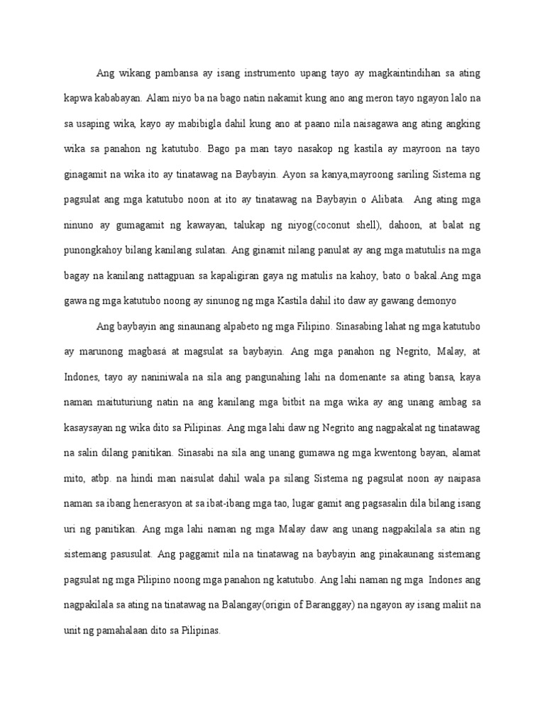 Panahon NG Katutubo | PDF