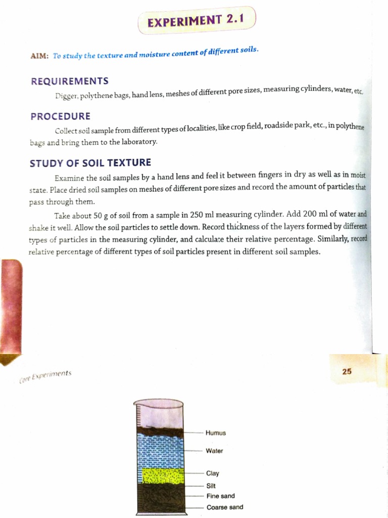 Soil Texture and Moisture Analysis Experiment | PDF | Soil | Physical ...