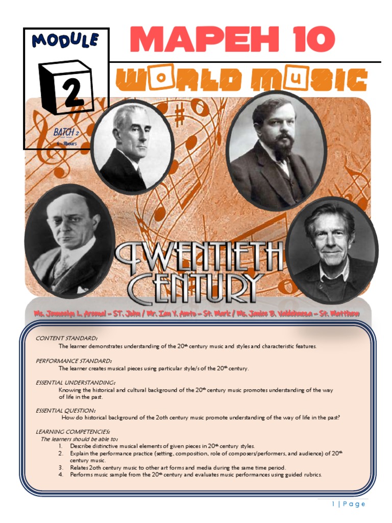 Module 2 (Music) Grade 10 | PDF | Sound | Performing Arts