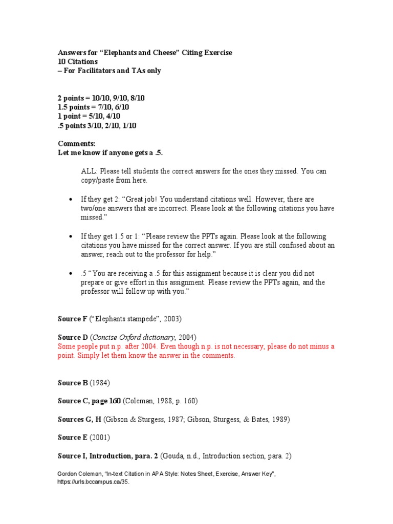 Citations Exercise AK | PDF