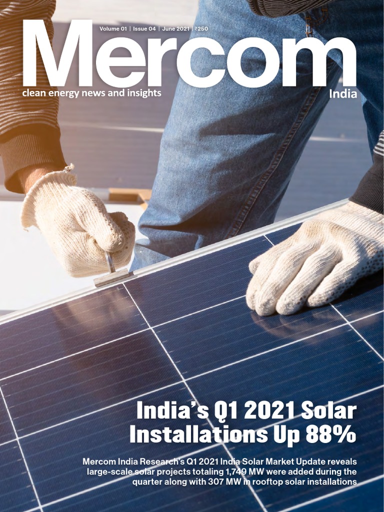 Mercom India Clean Energy Magazine Jun 2021 | Download Free PDF | Solar ...