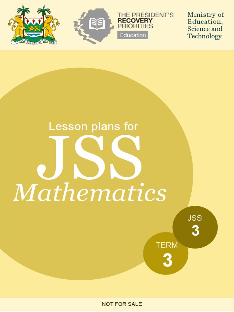 Maths JSS 3 Term 3 | PDF | Equations | Area