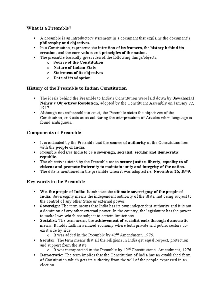 What Is A Preamble? | PDF | Ethical Principles | Justice