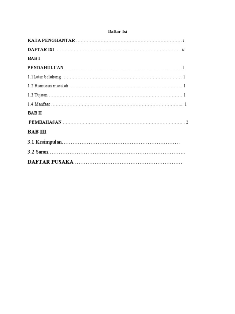 Daftar Isi | PDF
