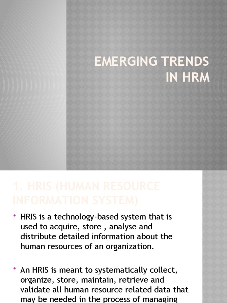 Emerging Trends in HRM | PDF | Human Resource Management | Talent ...