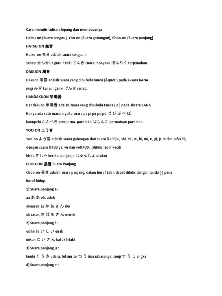 Bahasa Jepang Dan Kalimatnya | PDF | Seni & Disiplin Bahasa | Puisi