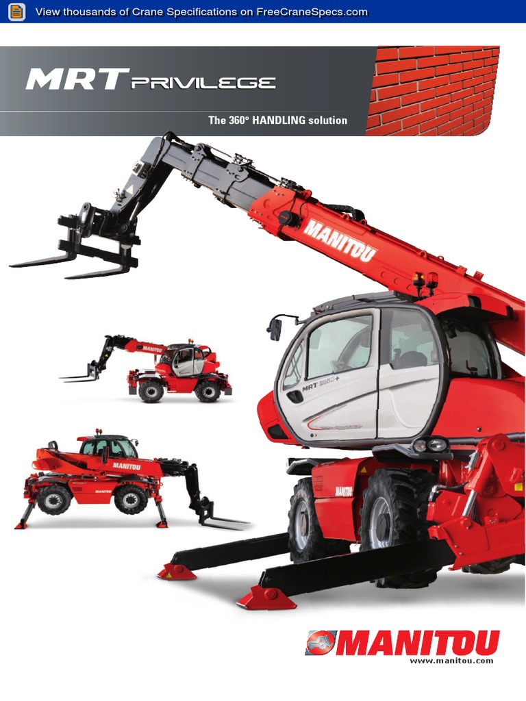 Manitou MRT 2540 | PDF | Transmission (Mechanics) | Crane (Machine)