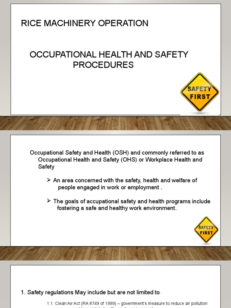 OHS & Farm Safety | Download Free PDF | Occupational Safety And Health ...