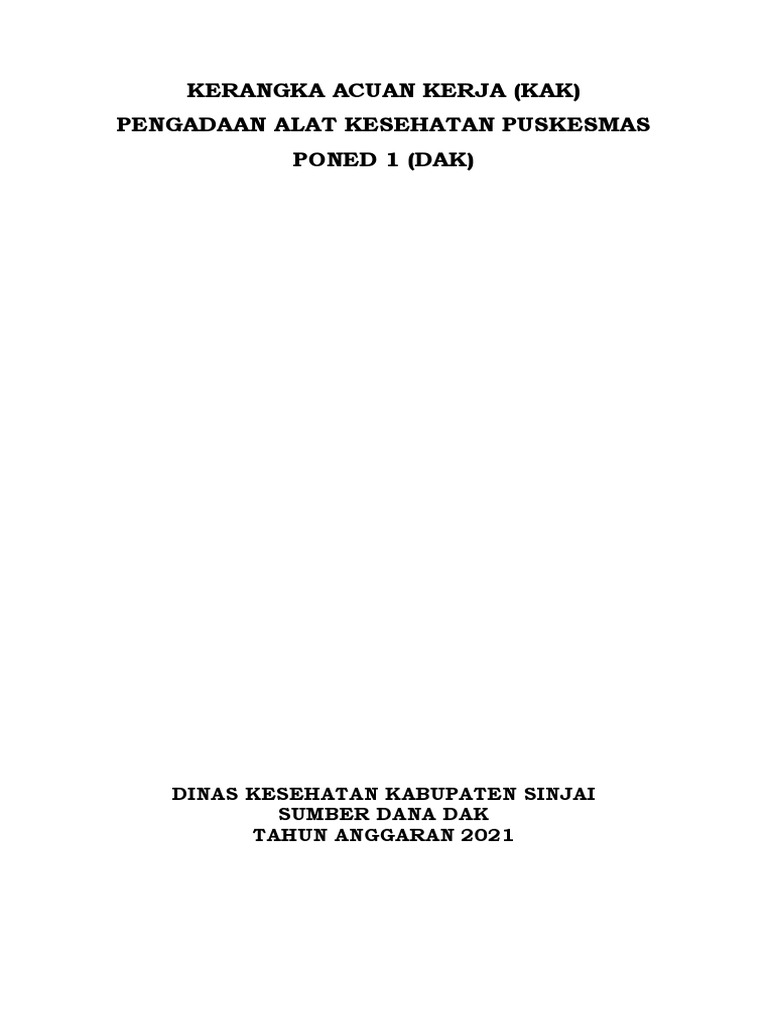 Kak Alkes PKM Poned Dak 2021 | PDF