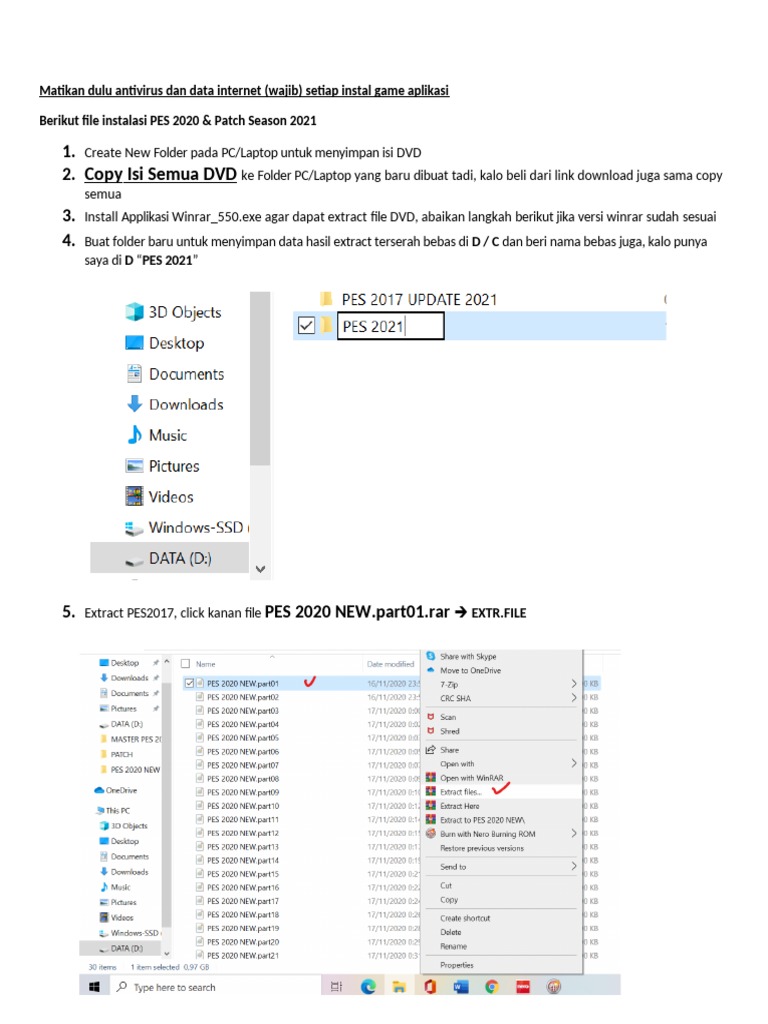 Cara Instal Master Pes 2020 | PDF