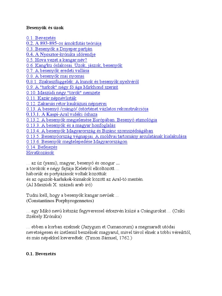 Besenyők És Úzok | PDF