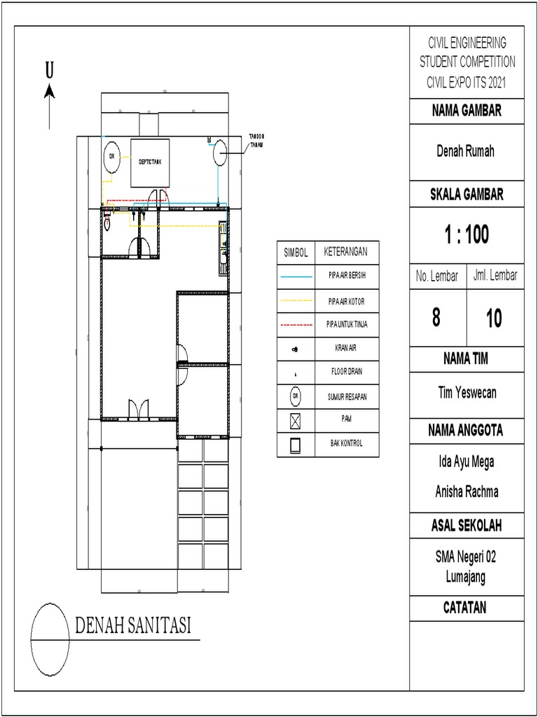 Denah Sanitasi: Nama Gambar | PDF