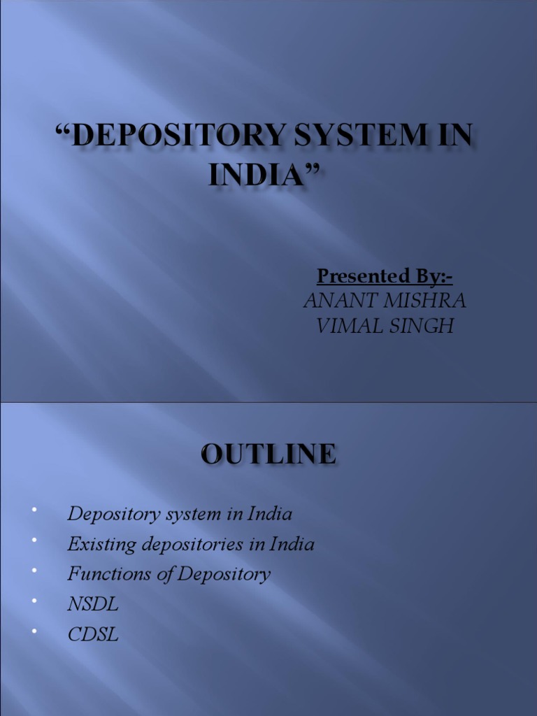 Depository System in India Overview | PDF | Securities (Finance) | Business