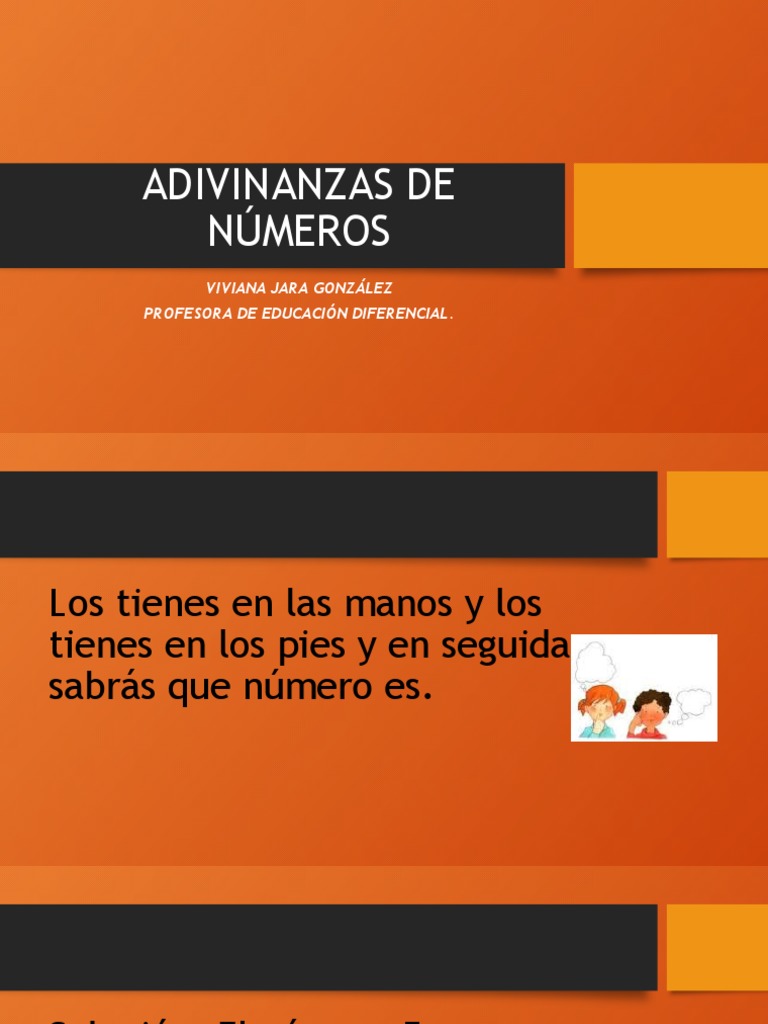 Adivinanzas de Números | PDF