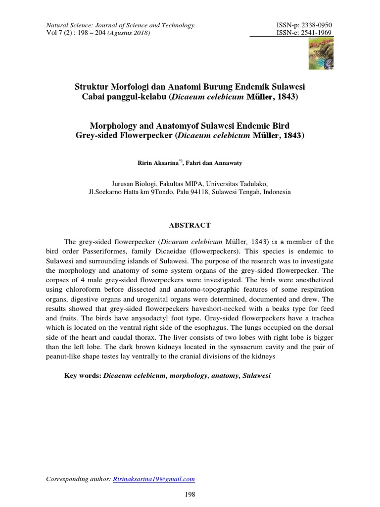 Saccus-Aksarina Et Al, 2018 | PDF | Anatomy | Biology