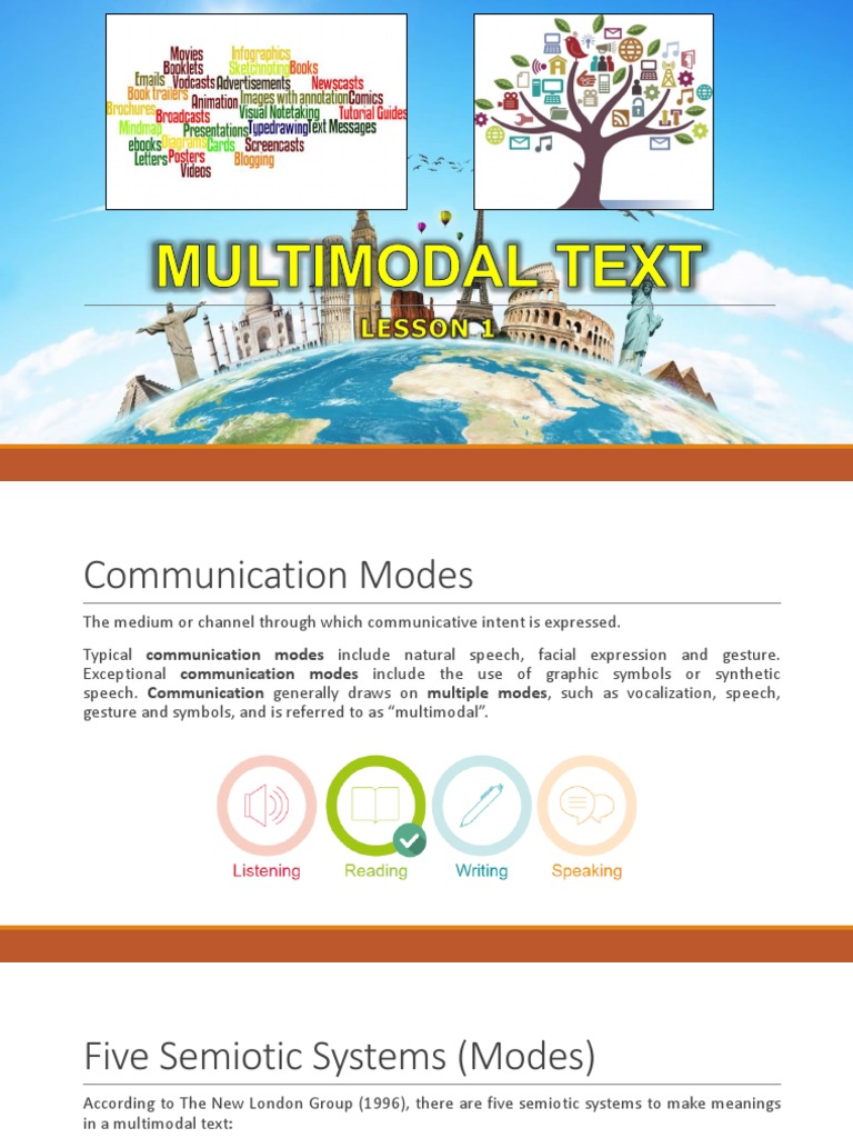 Multimodal Text Lesson 1 | PDF | Communication | Cognition