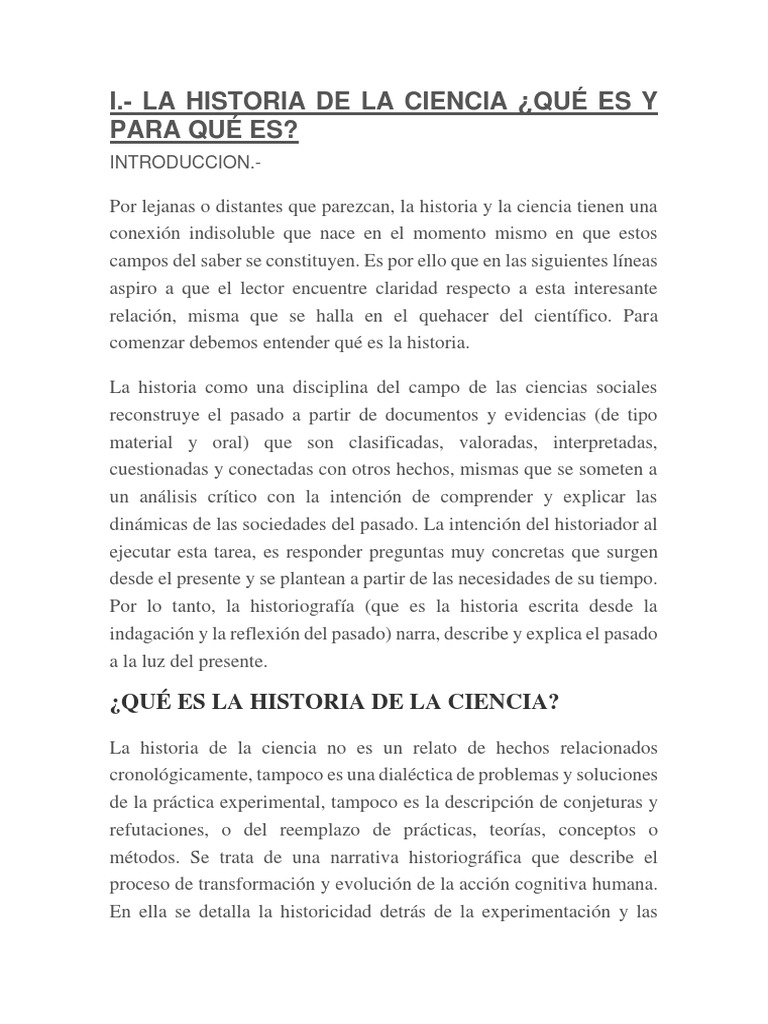 El Concepto de Historia (Clase I) | PDF | Conocimiento | Historia de la ...