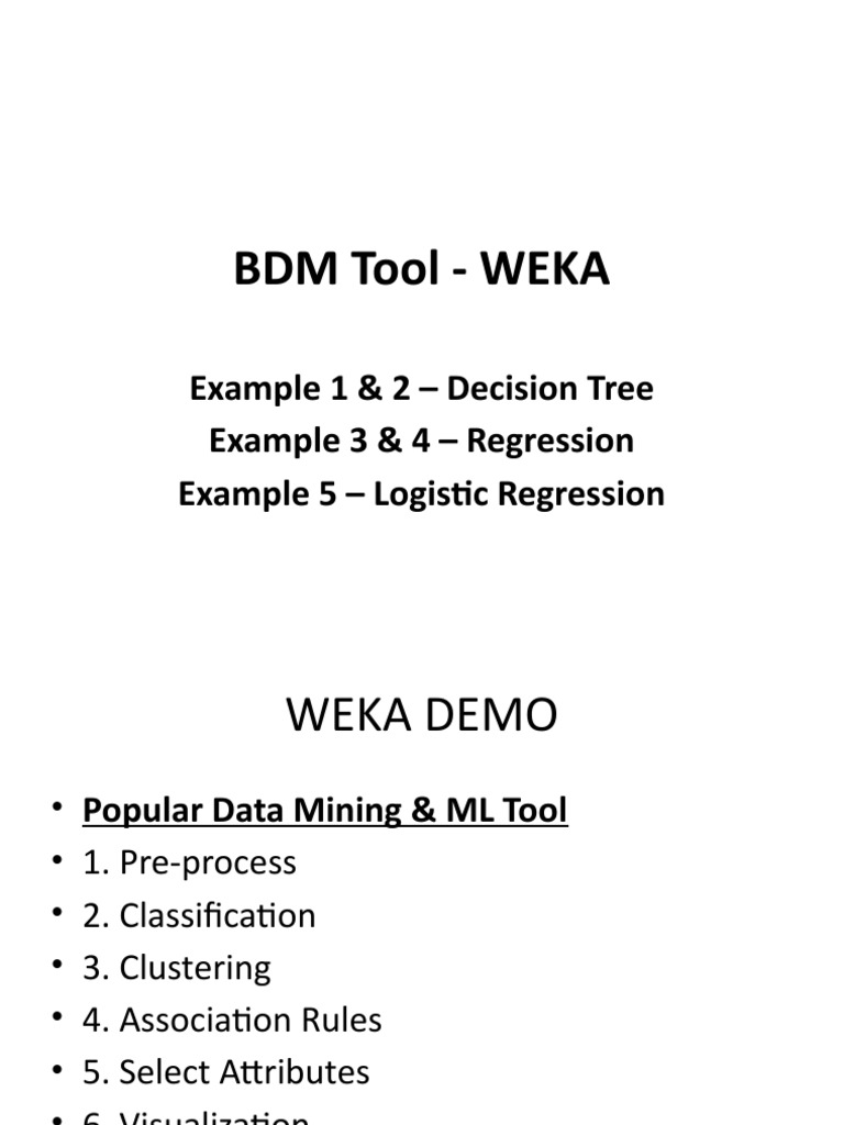 WEKA Classification Examples | PDF