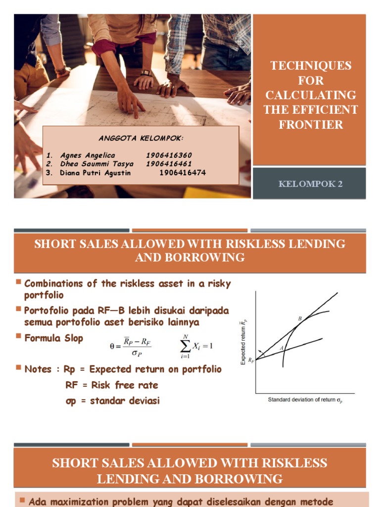 Kelompok 2 - Chapter 6 - Techniques For Calculating The Efficient Frontier | PDF