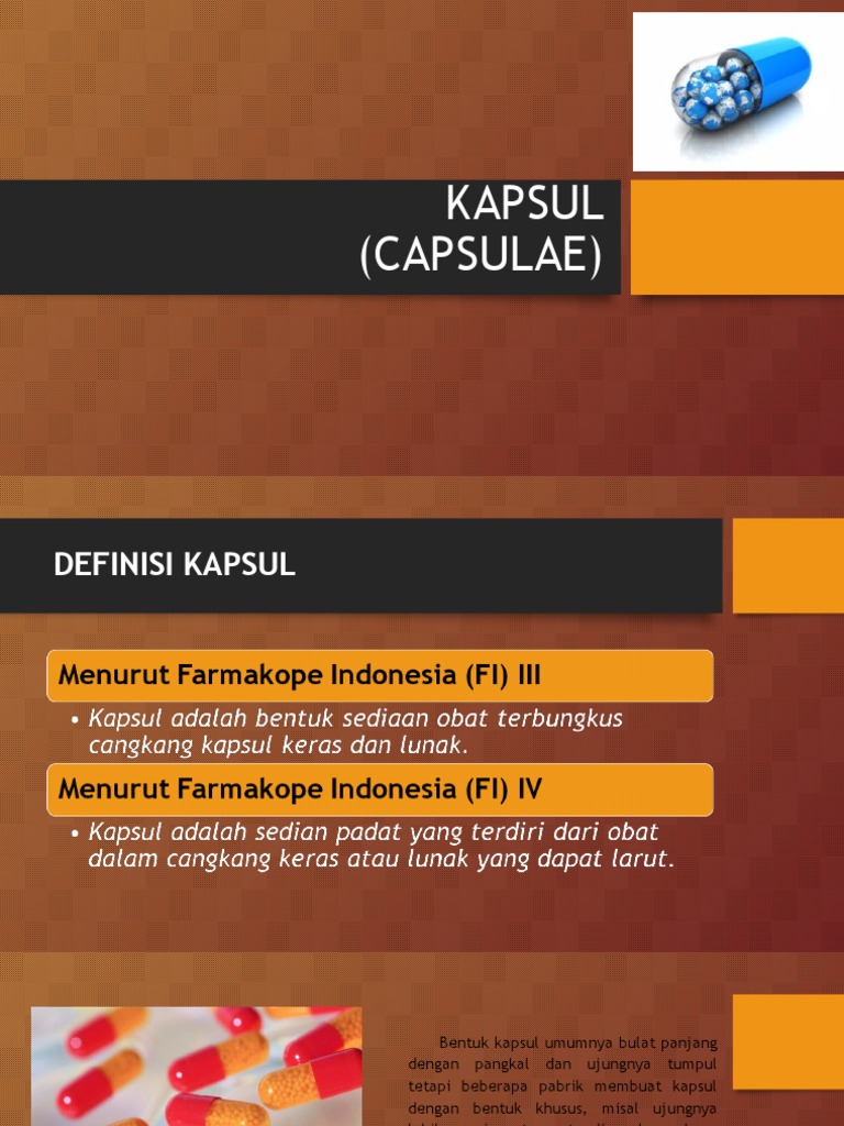 Definisi dan Jenis Kapsul Obat | PDF
