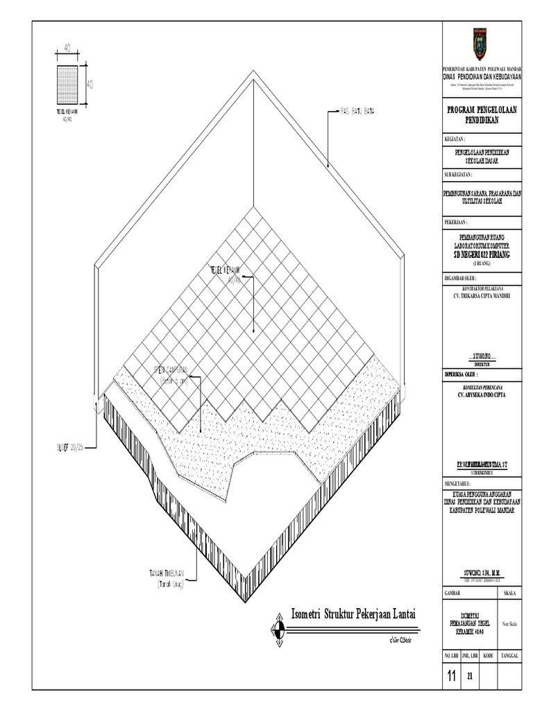 Isometri Struktur Pekerjaan Lantai: Program Pengelolaan Pendidikan | PDF