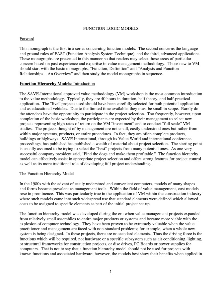 Function Hierarchy Models: Introduction | PDF | Reliability Engineering ...