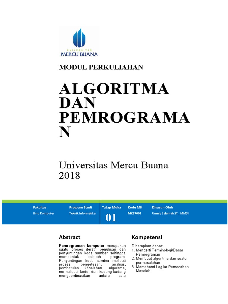 Modul - 1 - Algoritma Dan Pemrograman | PDF | Seni | Komputer