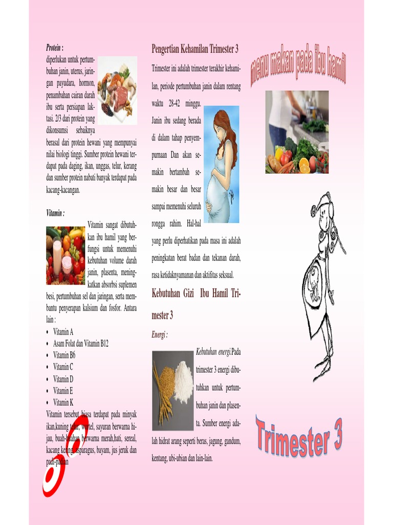 PDF Leaflet Ibu Hamil Trimester 3 Compress | PDF