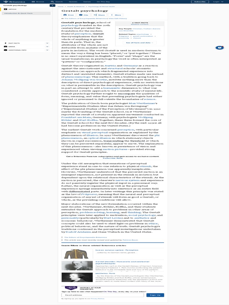 Gestalt Psychology - Definition, Founder, Principles, & Examples ...