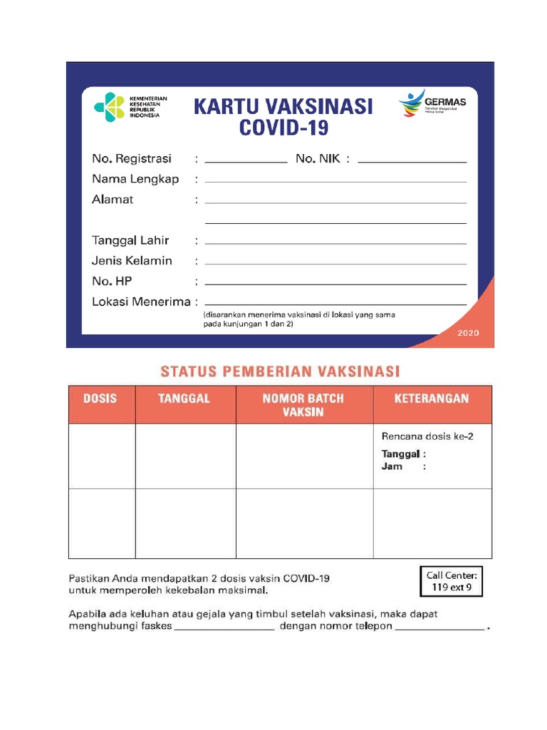 Kartu Vaksinasi Manual Pdf