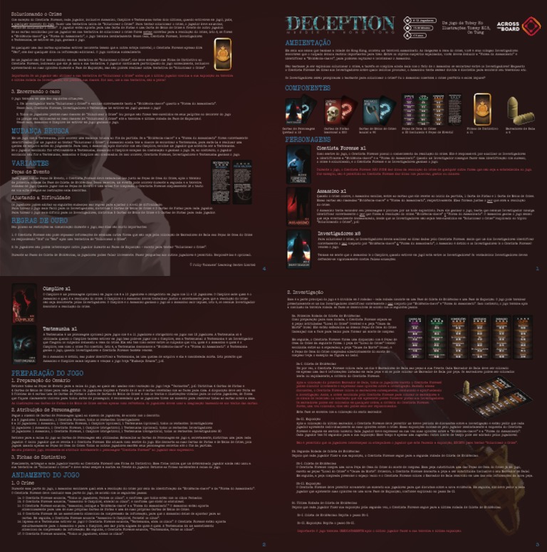 Deception Murder in Hong Kong Manual AcrossTheBoard | PDF | Science ...