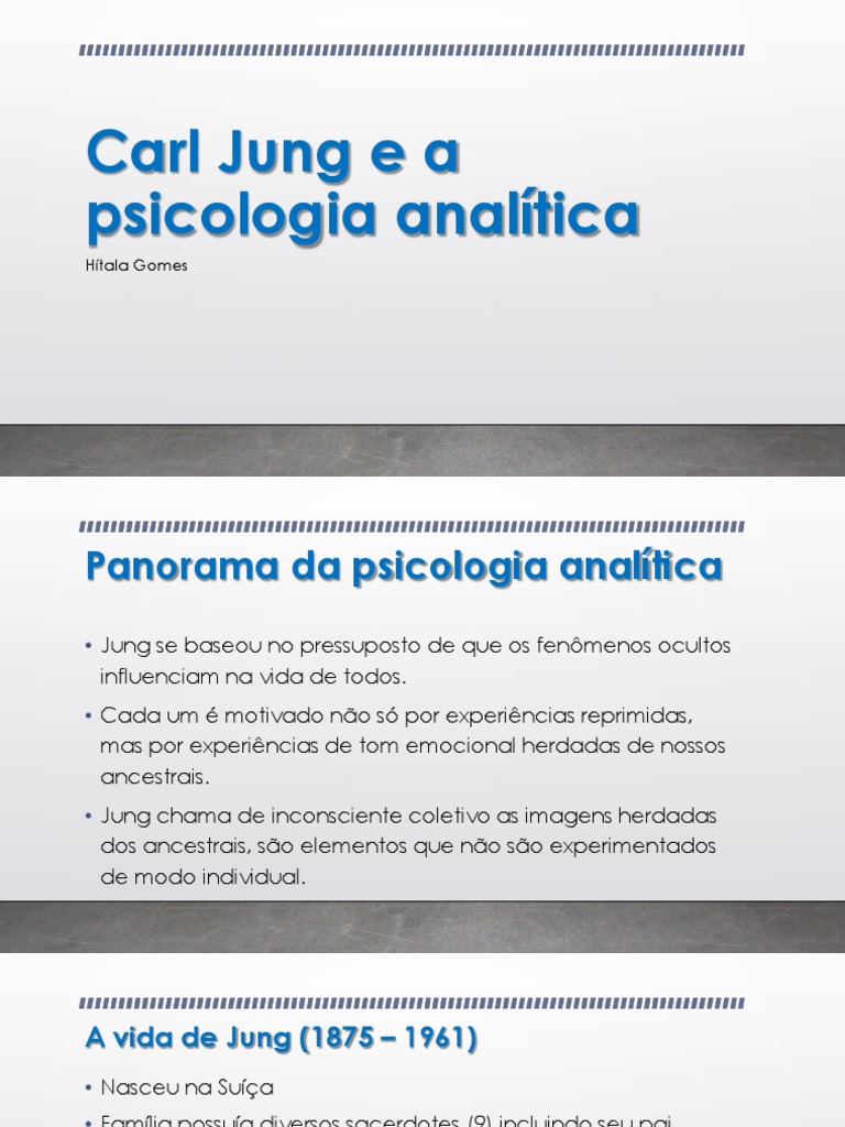 Carl Jung e a Psicologia Analítica: Uma Introdução aos Princípios ...