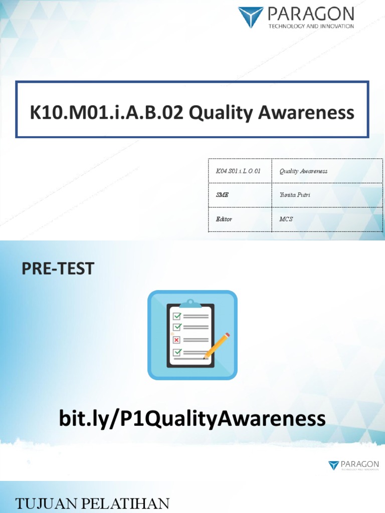 Quality Awareness | PDF