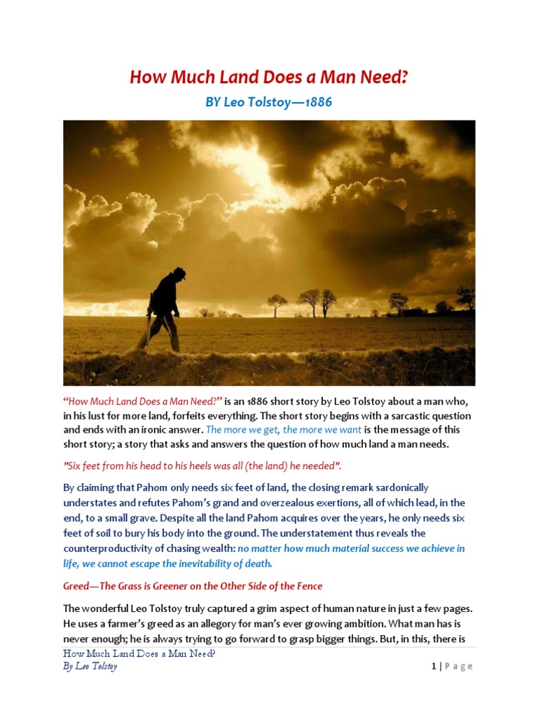 How Much Land Does a Man Need Pages