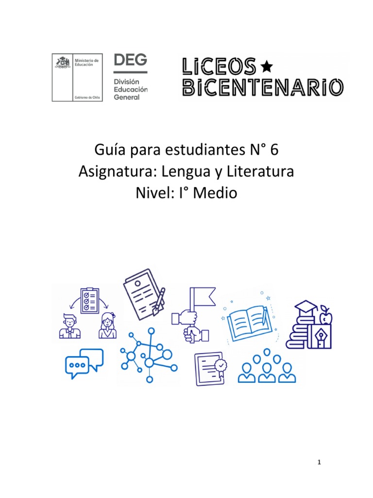 Guía N°6 Oa15 1M Estudiante | PDF | Escritura | Comunicación