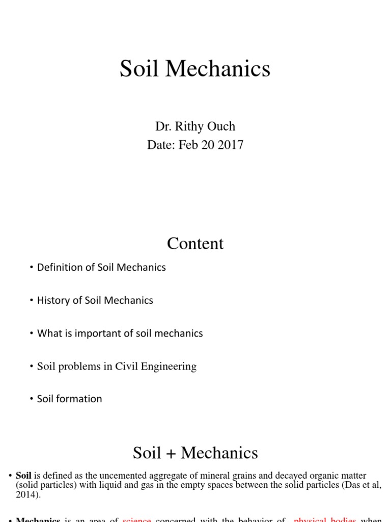 Lesson 1 Soil Problems in Civil Engineering | PDF | Soil Mechanics ...
