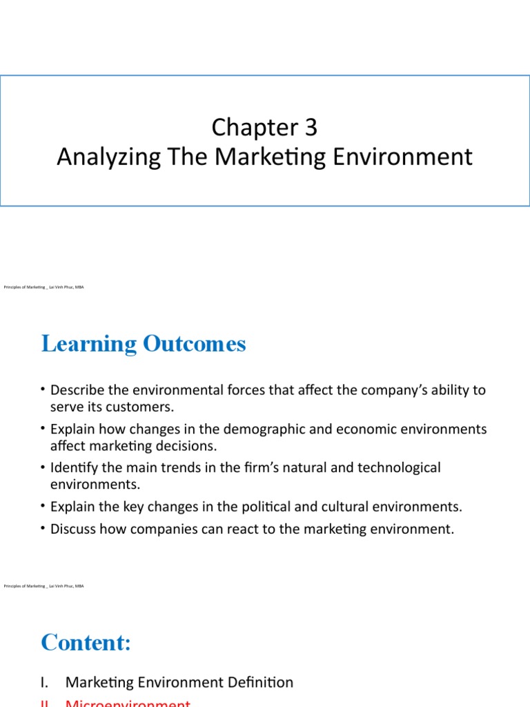 Chapter 3 Analyzing Marketing Environment | PDF | Marketing | Economies Chapter 3 Analyzing Marketing Environment | PDF | Marketing | Economies