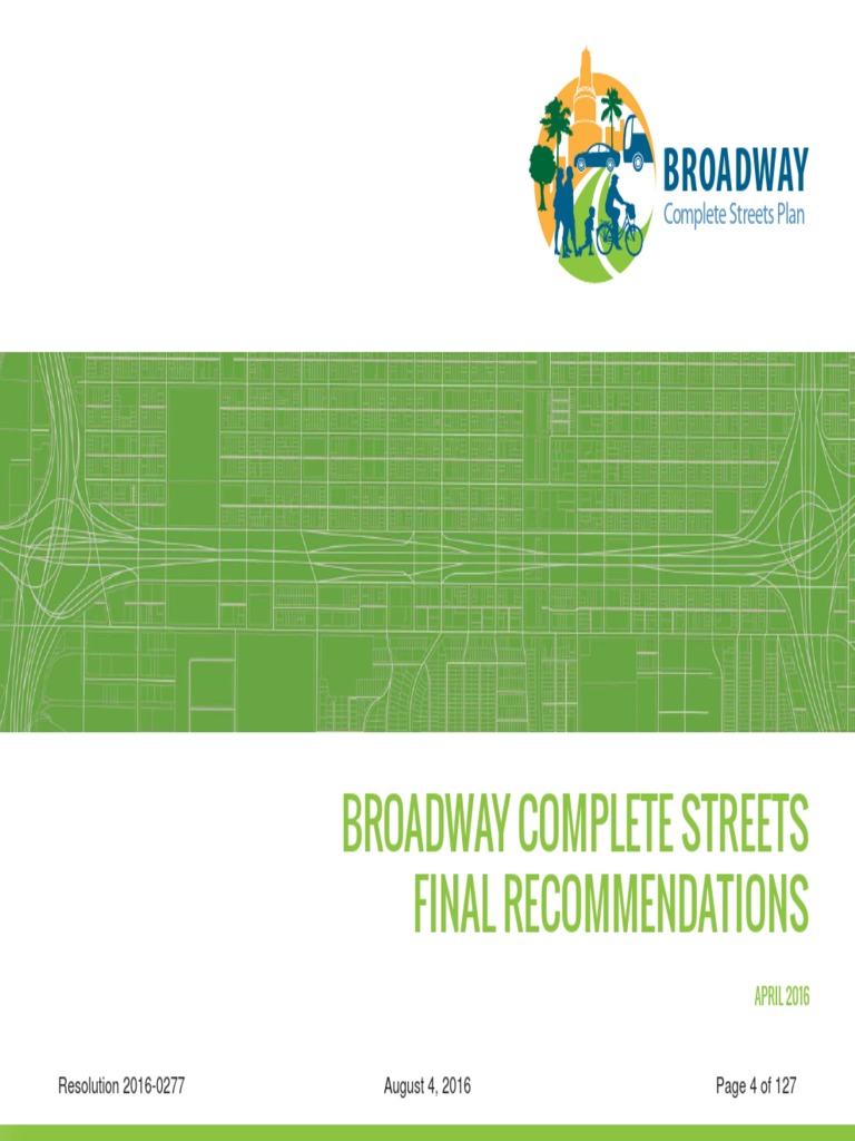 Broadway Complete Streets Plan | PDF | Road Infrastructure | Transport