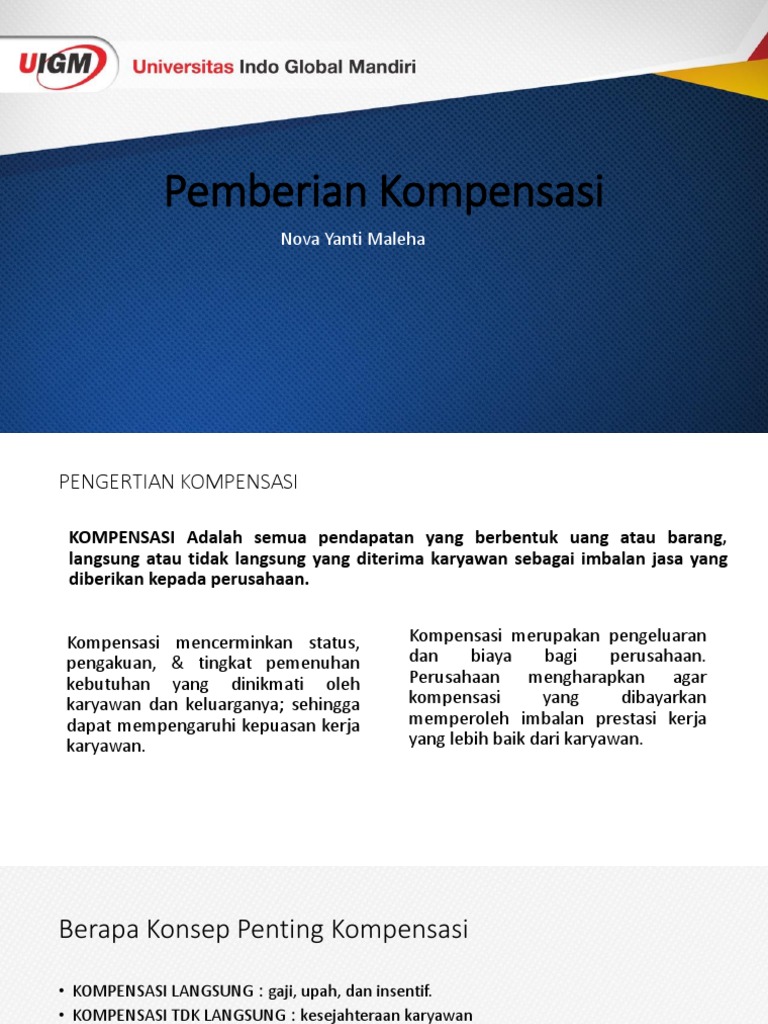 Bab 7 Kompensasi | PDF